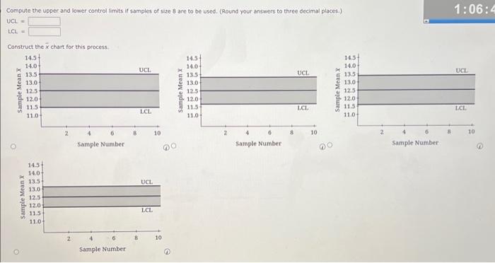 Solved process that is in control has a mean of μ=12.5 and a | Chegg.com