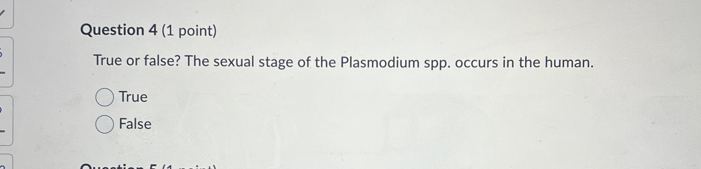 Solved Question 4 1 ﻿point True Or False The Sexual Stage