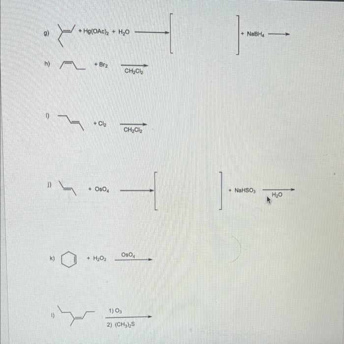 Solved 2) Show the products of the following reactions H2SO4 | Chegg.com