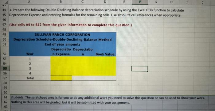 Solved 3. Prepare the following Double-Declining-Balance | Chegg.com
