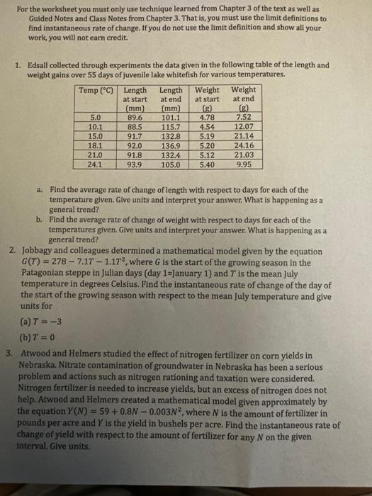 Solved For the worksheet you must only use technique learned | Chegg.com