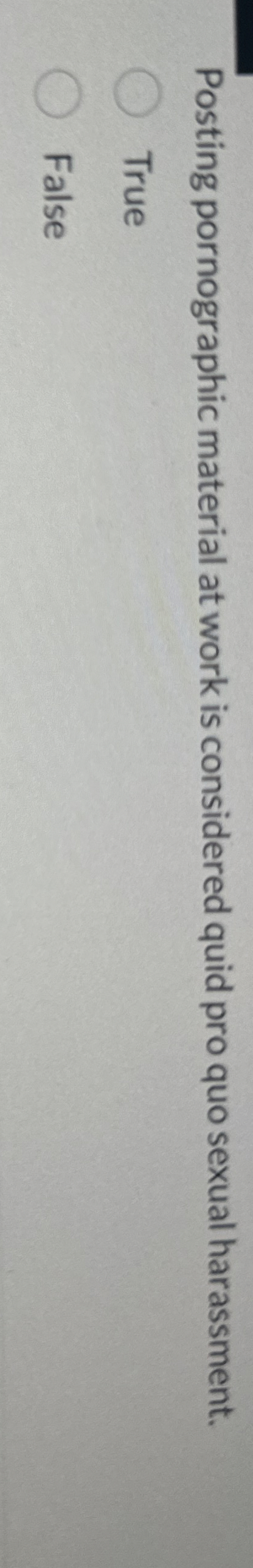 Solved Posting pornographic material at work is considered | Chegg.com