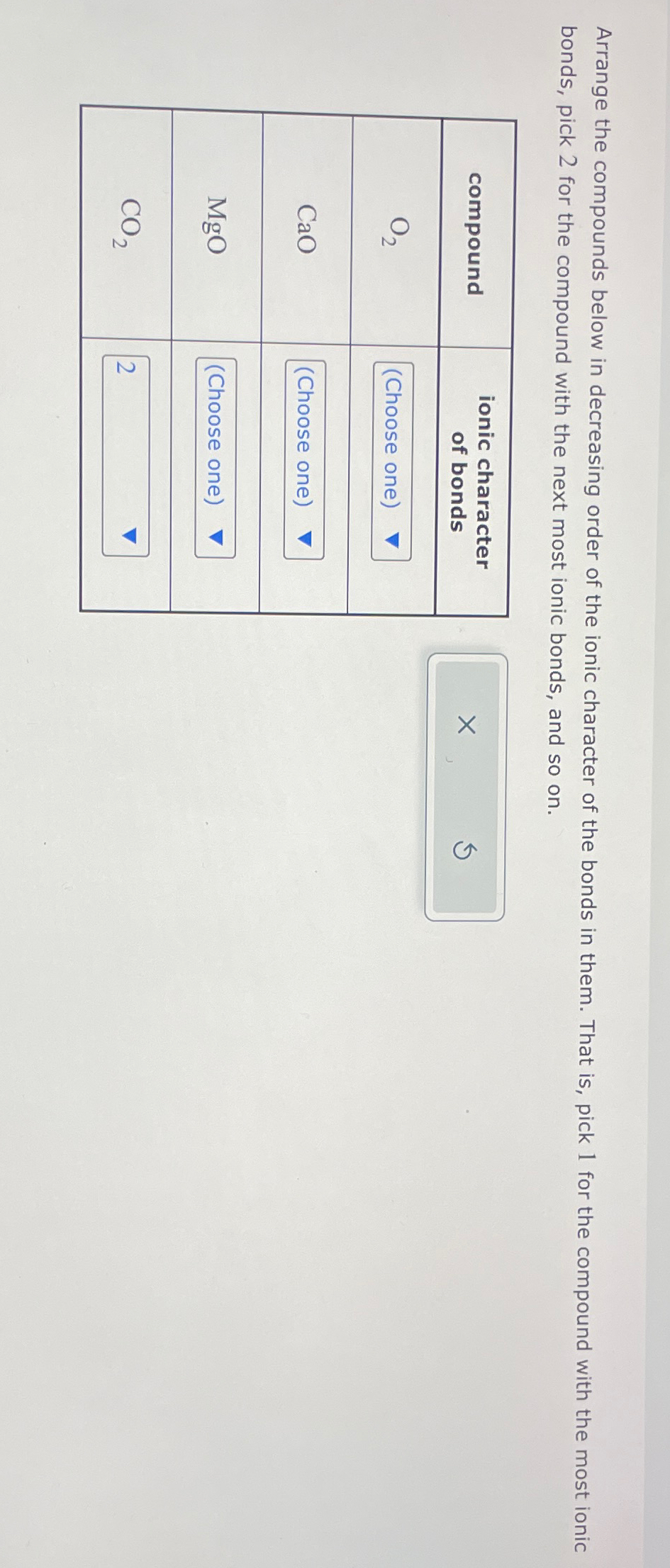 Solved Arrange the compounds below in decreasing order of | Chegg.com