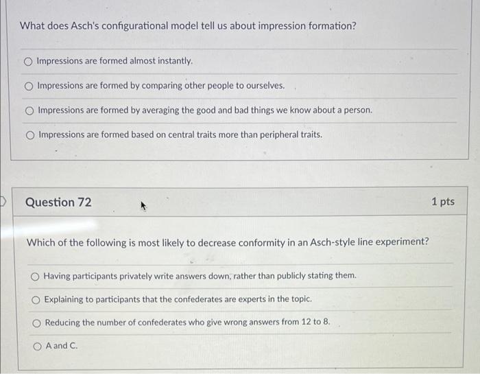 Solved What does Asch's configurational model tell us about | Chegg.com