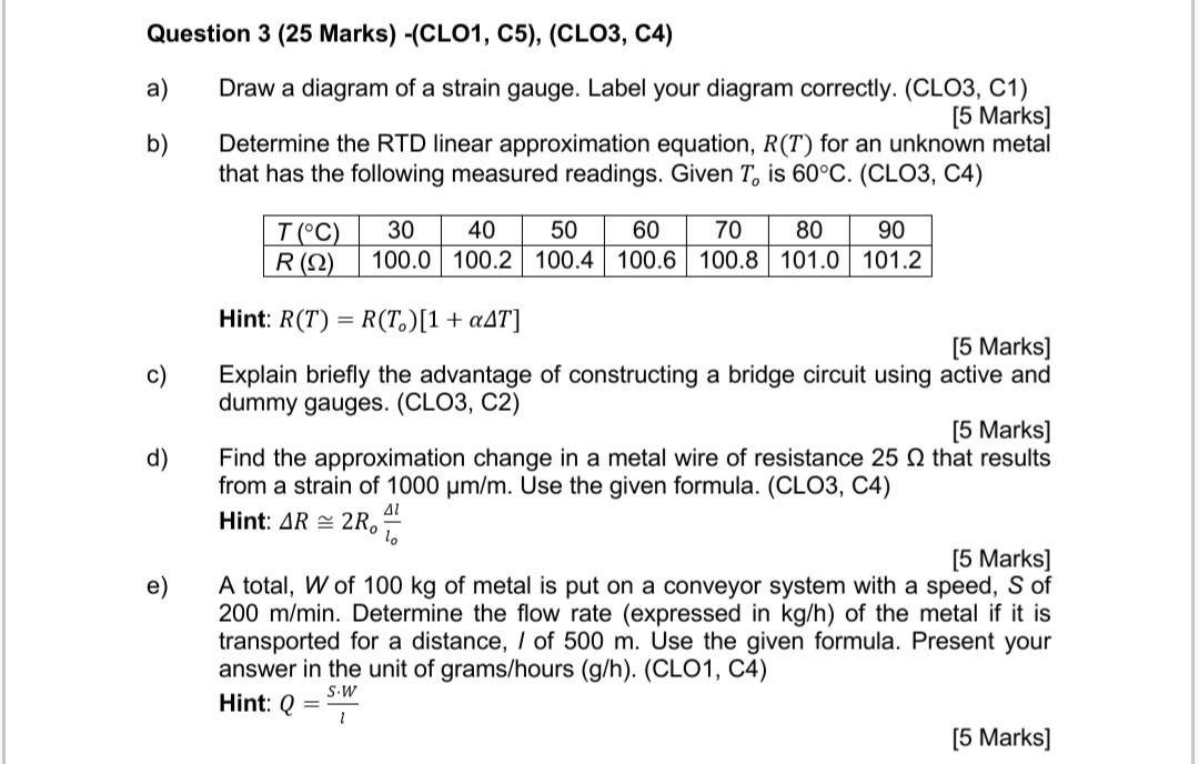 Solved Question 3 (25 Marks) -(CLO1, C5), (CLO3, C4) Draw a | Chegg.com