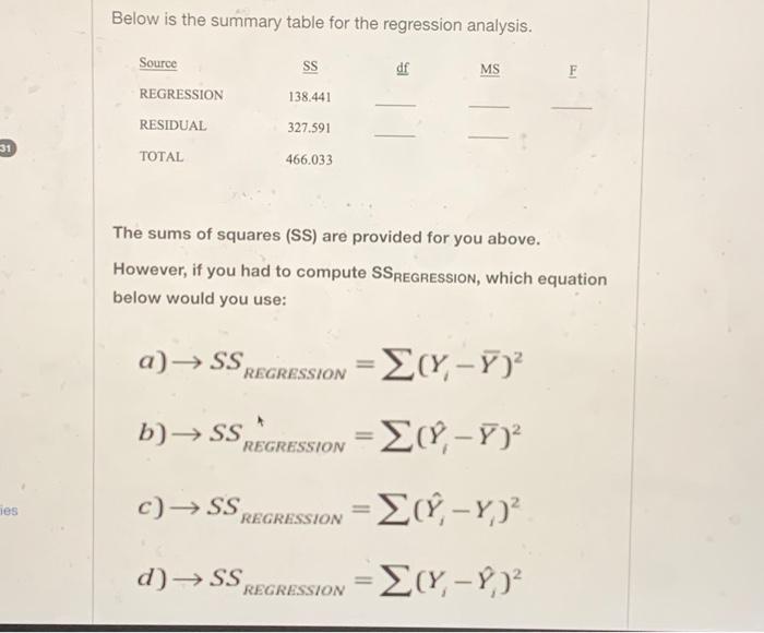 Solved using the information in the picture, which option | Chegg.com