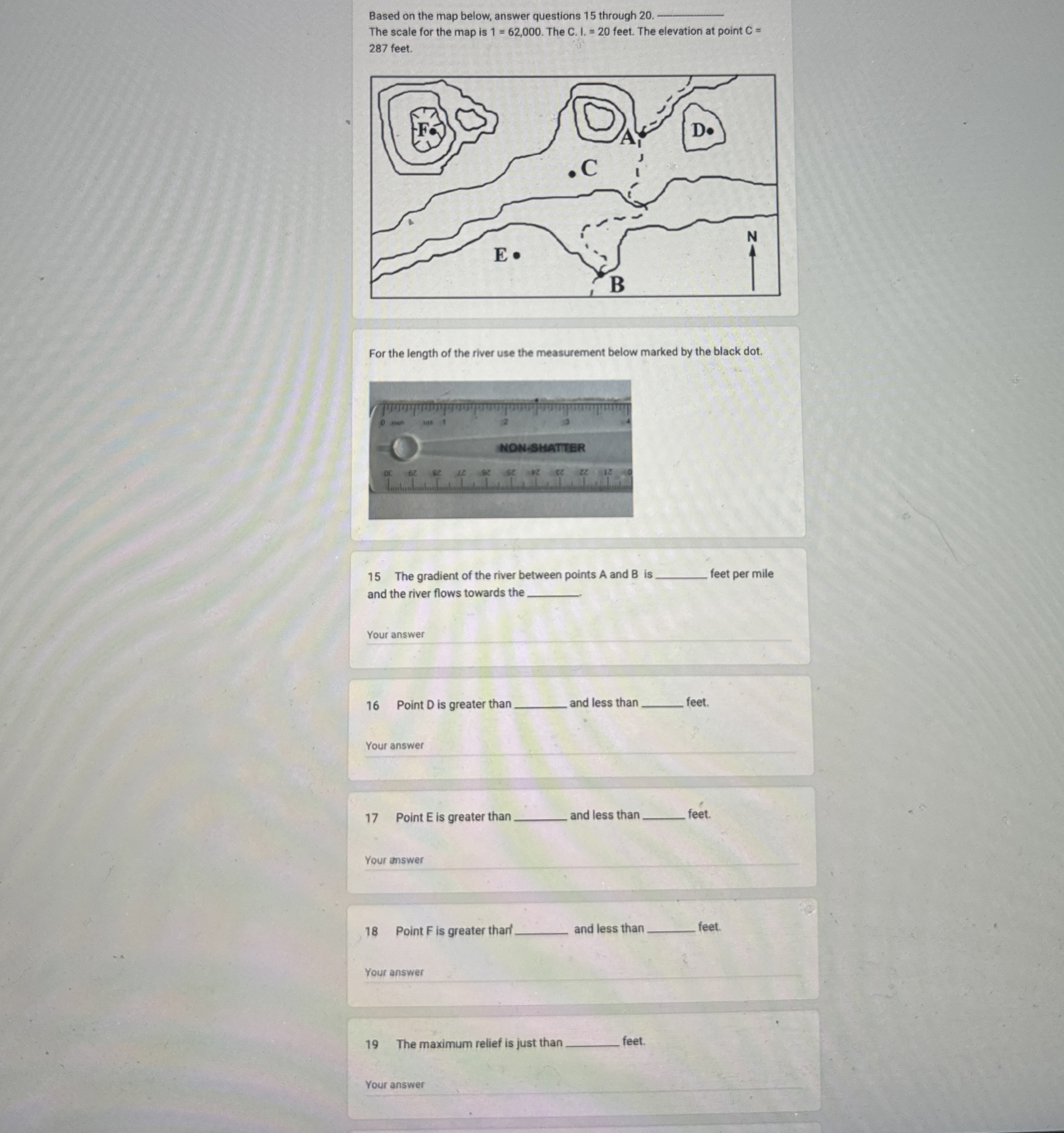 Solved Based on the map below, answer questions 15 ﻿through | Chegg.com