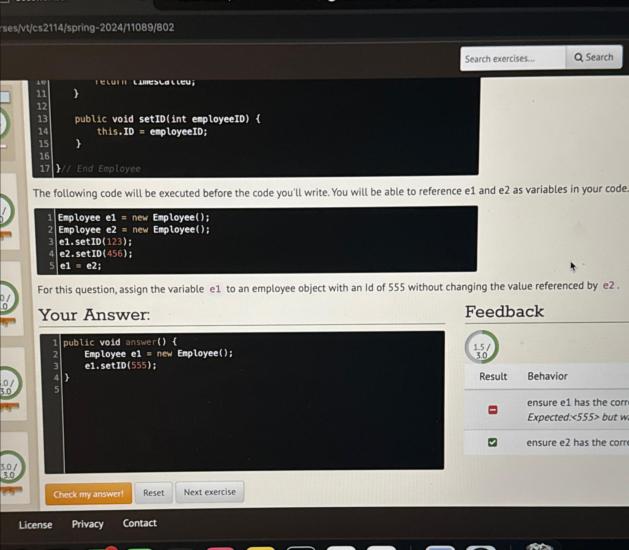 Solved ses/vt/cs2114/spring-2024/11089/802Search | Chegg.com