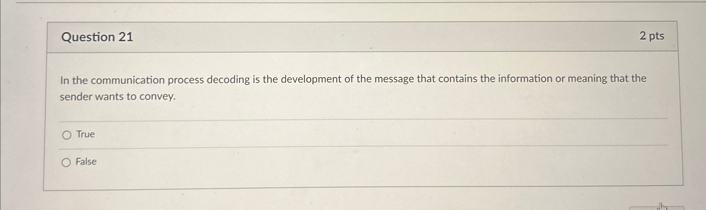 Solved Question 212 ﻿ptsIn the communication process | Chegg.com