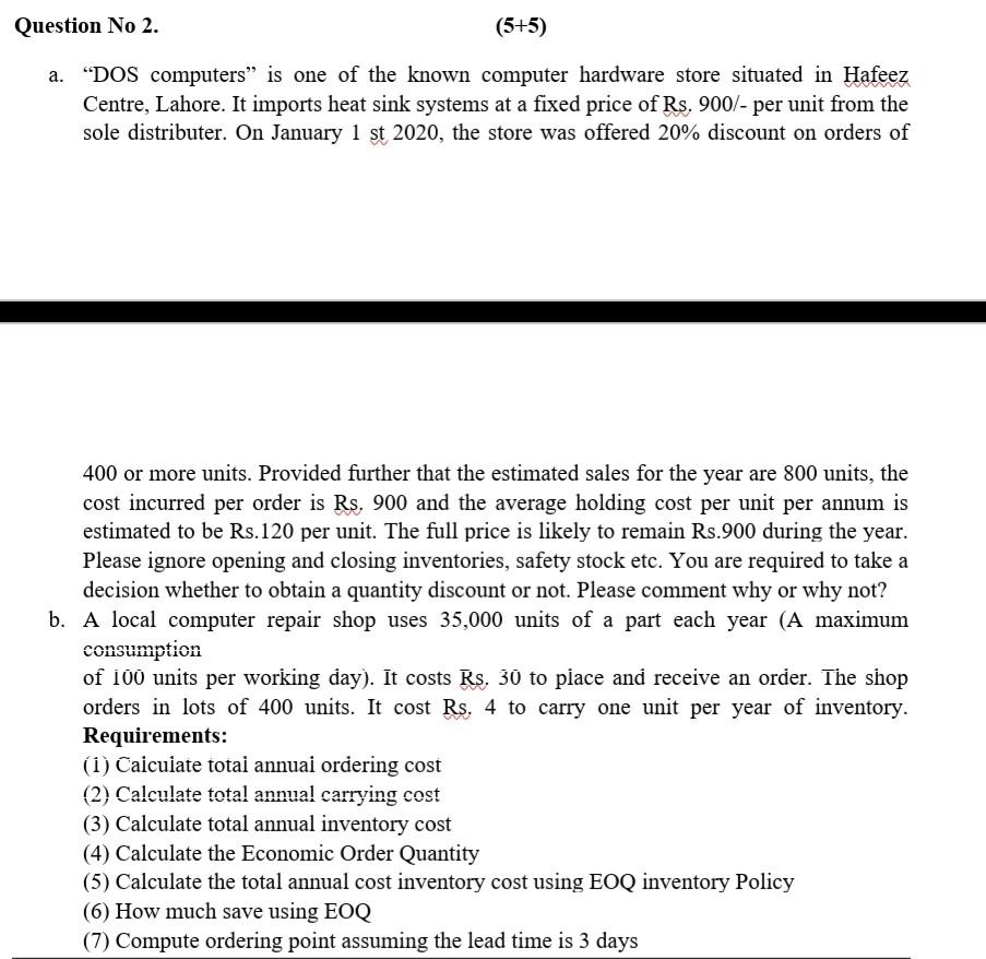 Solved a. "DOS computers" is one of the known computer | Chegg.com