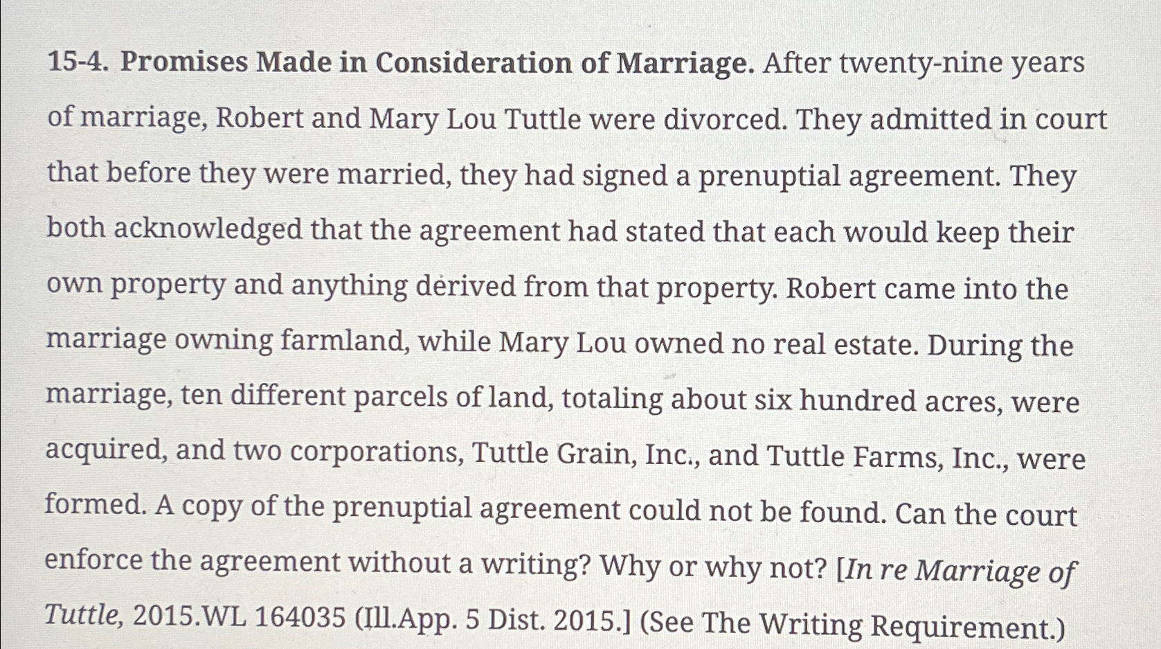 Solved 15-4. ﻿Promises Made in Consideration of Marriage. | Chegg.com