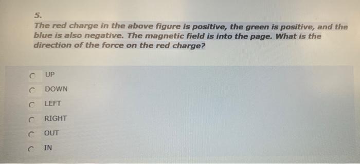 Solved 5. The red charge in the above figure is positive, | Chegg.com