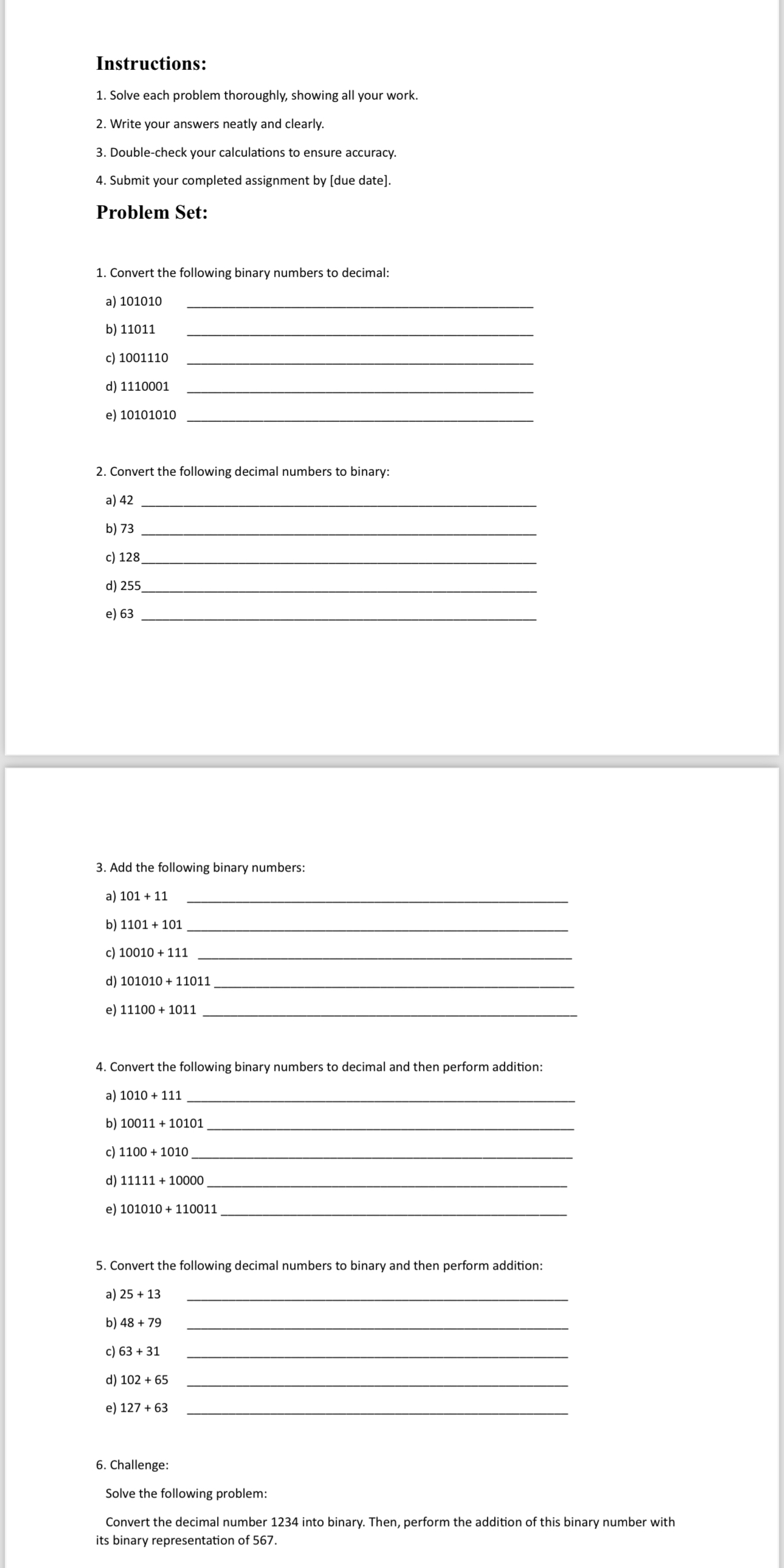 Solved Instructions:Solve each problem thoroughly, showing | Chegg.com