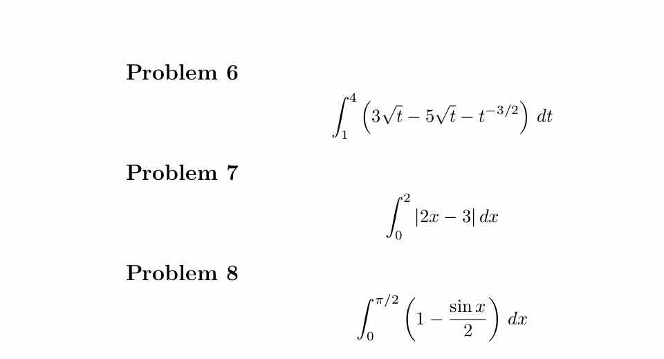 Solved Problem 6∫14(3t2-5t2-t-32)dtProblem | Chegg.com
