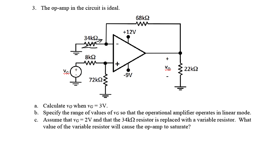 Solved The op-amp in the circuit is ideal.a. ﻿Calculate vo | Chegg.com