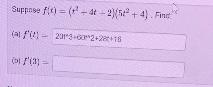 Solved Suppose F 5 3f′ 5 2 G 5 1g′ 5 9 Find A