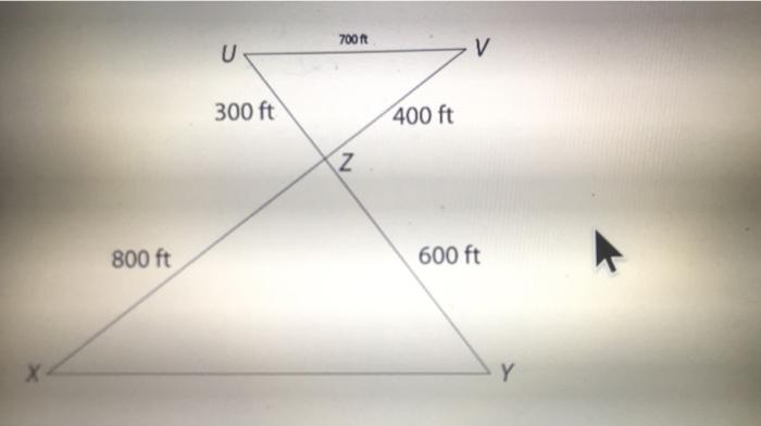 Solved 700 Ft V 300 ft 400 ft Z 800 ft 600 ft To find the | Chegg.com