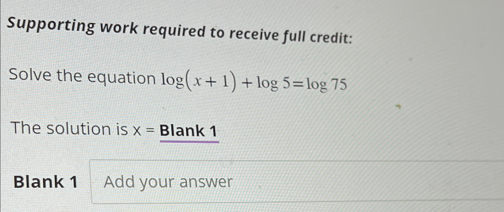 Solved Supporting work required to receive full credit:Solve | Chegg.com