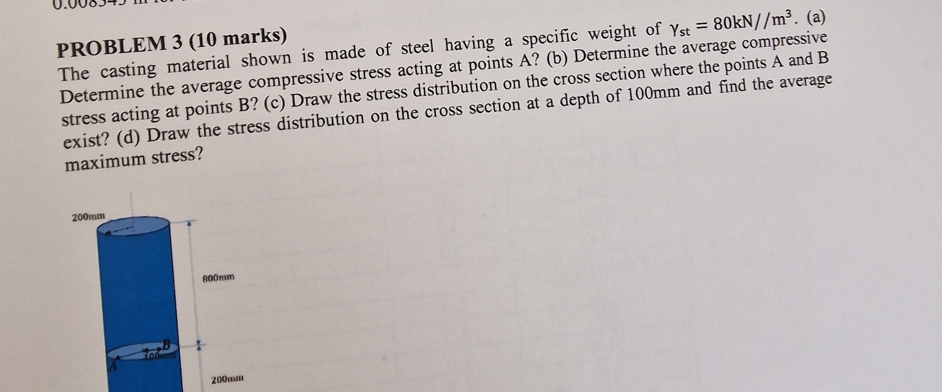 Solved PROBLEM 3 (10 ﻿marks)The casting material shown is | Chegg.com