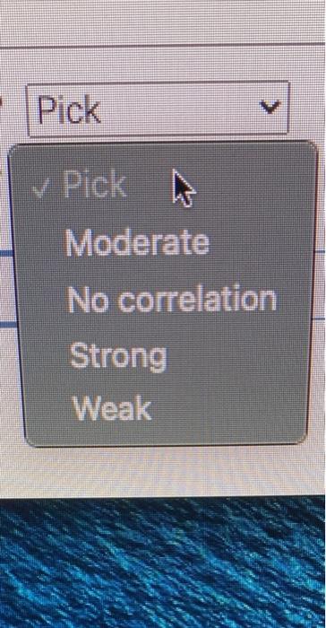 Solved Create scatterplots using the data in the spreadsheet | Chegg.com