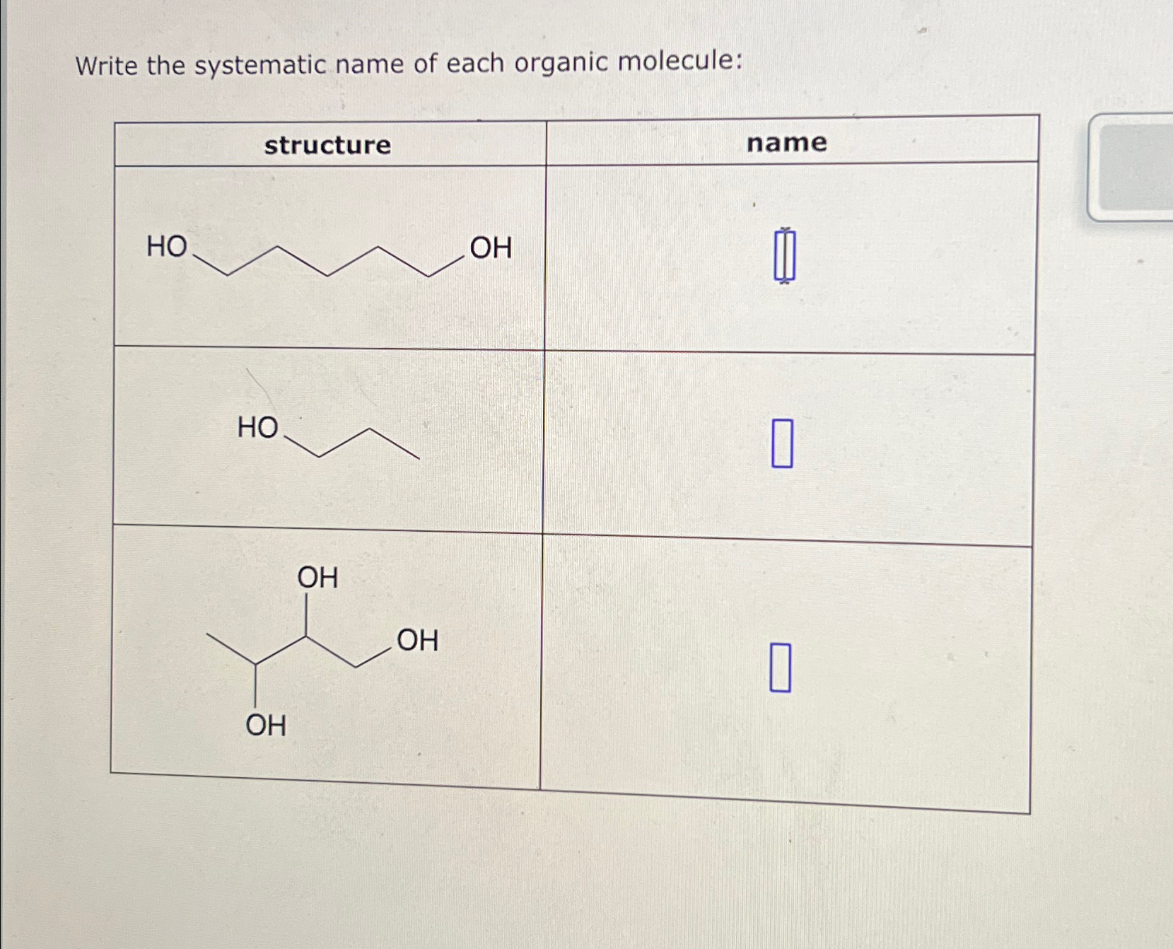 Write the systematic name of each organic | Chegg.com