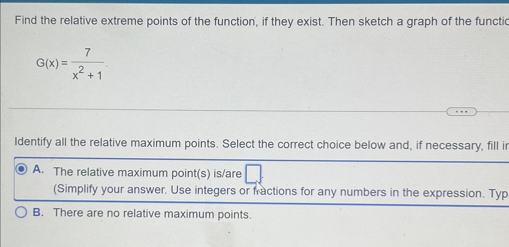 Solved Find the relative extreme points of the function, if | Chegg.com