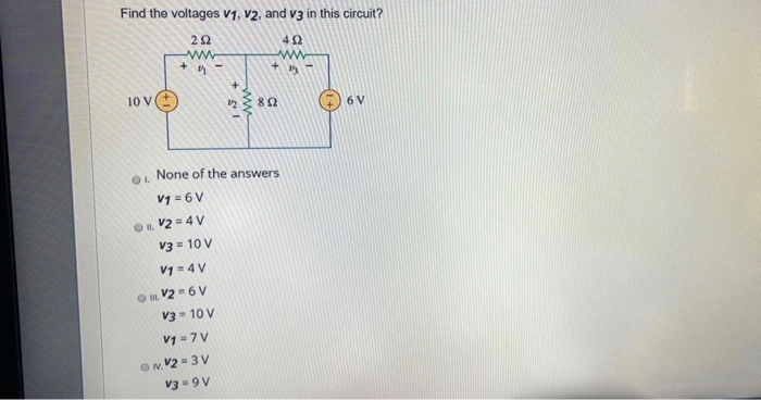 Solved Find the voltages V1, V2, and v3 in this circuit? 402 | Chegg.com