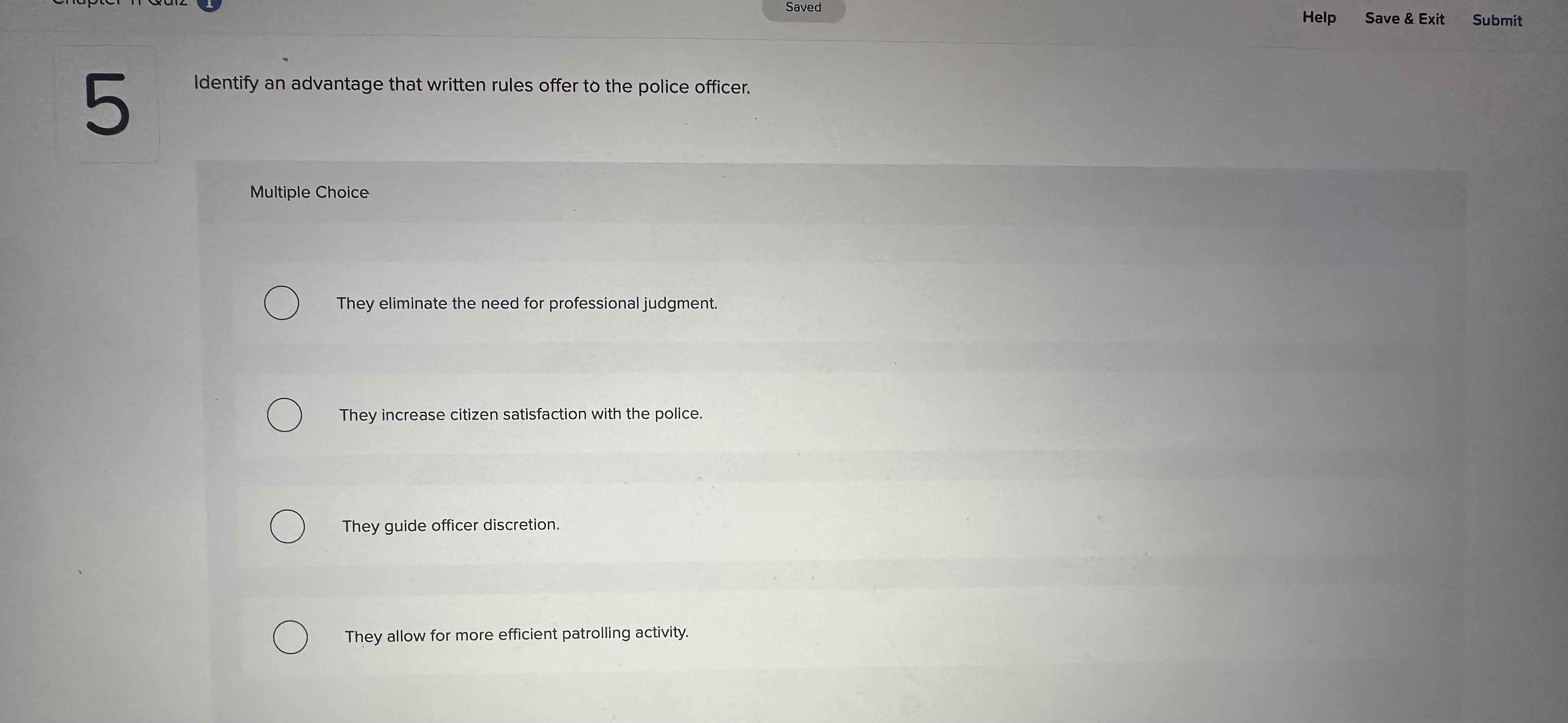Solved SavedHelpSave & ExitSubmitIdentify an advantage that | Chegg.com