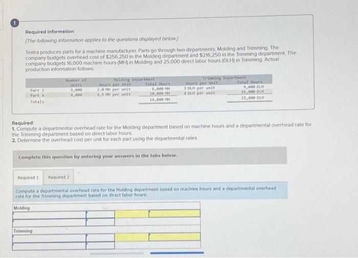 Solved Required information The following information | Chegg.com