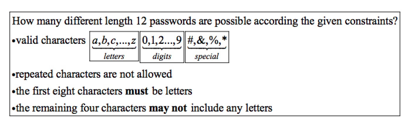 Solved How many different length 12 ﻿passwords are possible | Chegg.com