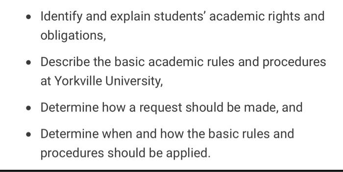 - Identify and explain students' academic rights and | Chegg.com