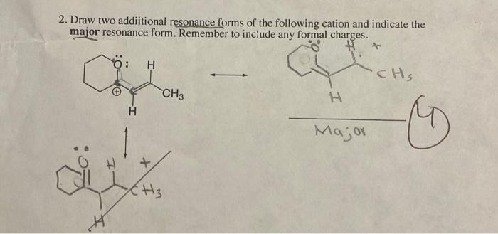 Solved 2. Draw two addiitional resonance forms of the | Chegg.com