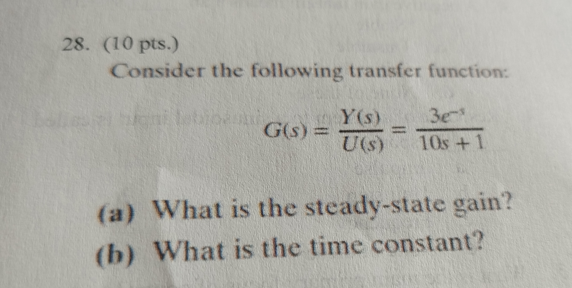 Solved ( 10 ﻿pts.)Consider the following transfer | Chegg.com
