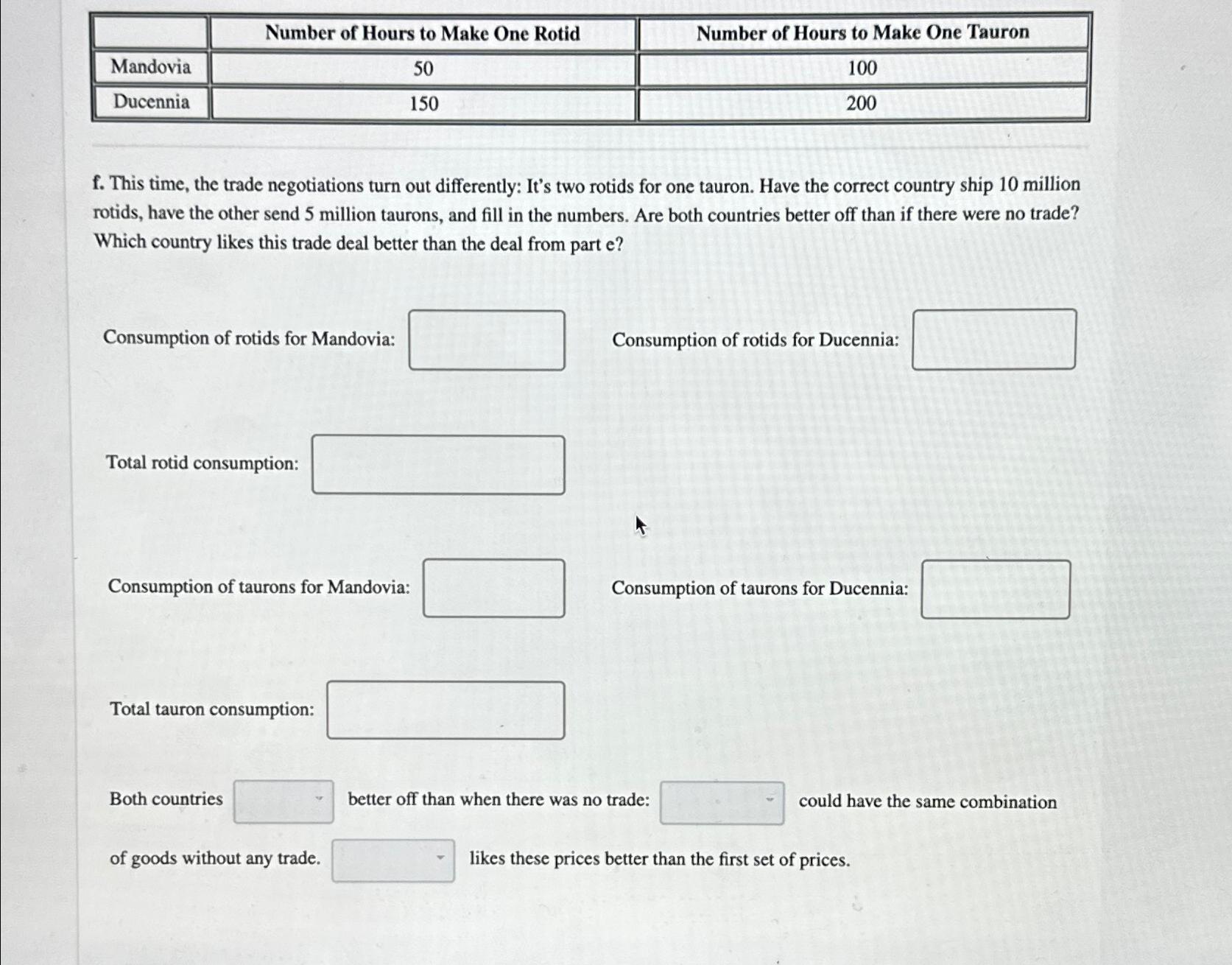 Solved \table[[,Number of Hours to Make One Rotid,Number of | Chegg.com