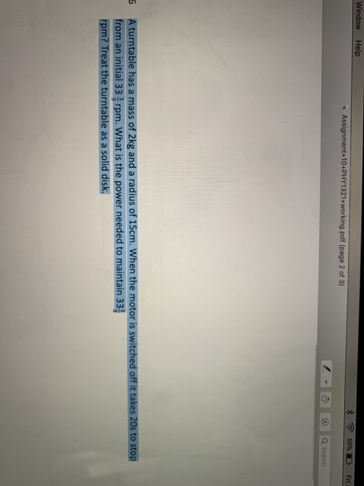 Solved Window Help Assignment+10+PHY1321+working.pdf (page 2 | Chegg.com Solved Window Help Assignment+10+PHY1321+working.pdf (page 2 | Chegg.com