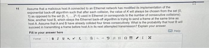 Solved Assume That A Malicious Host A Connected To An