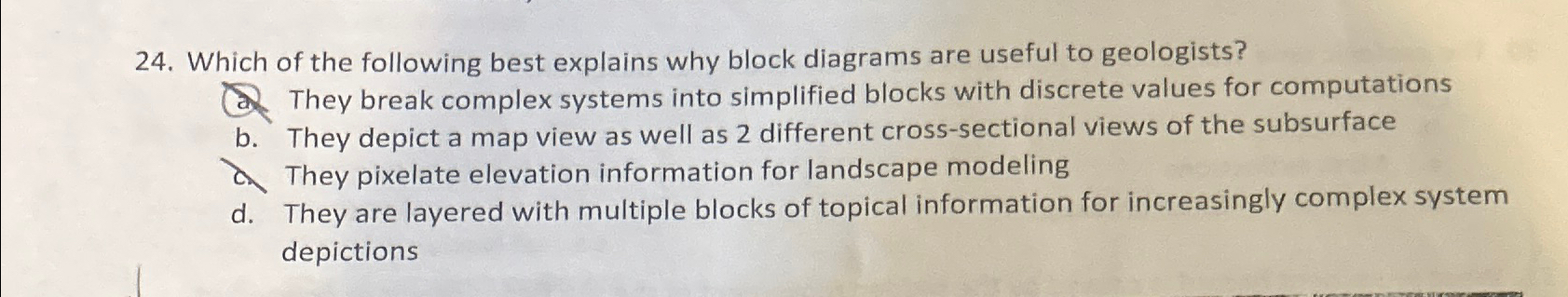 Solved Which of the following best explains why block | Chegg.com