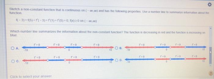 Solved Sketch a non-constant function that is continuous on | Chegg.com