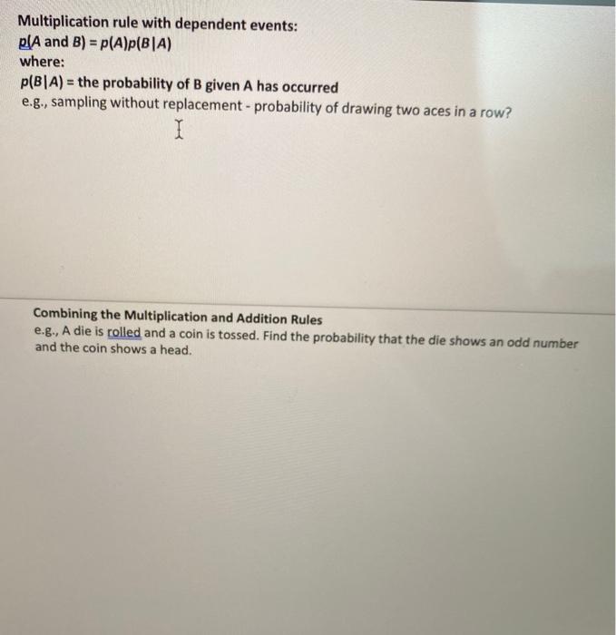 Solved Multiplication rule with dependent events: plA and B) | Chegg.com