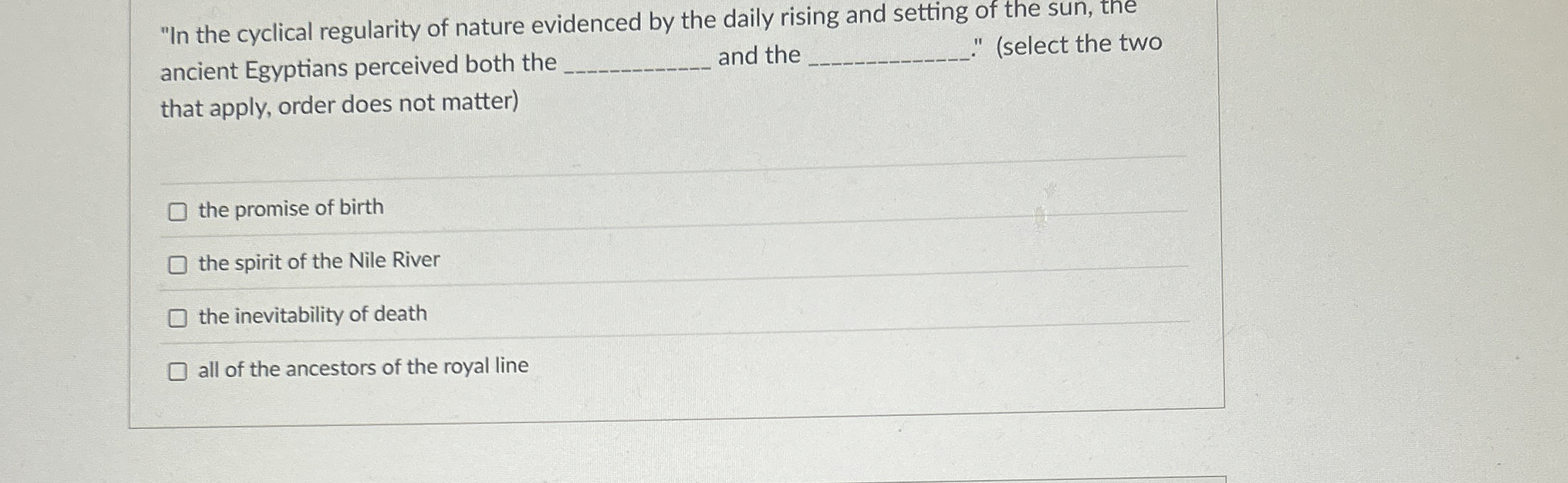 Solved "In the cyclical regularity of nature evidenced by | Chegg.com