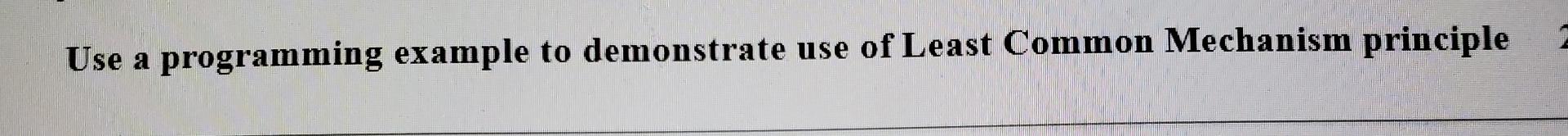 Use a programming example to demonstrate use of Least | Chegg.com