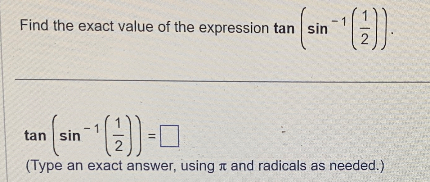 Solved Find the exact value of the expression | Chegg.com