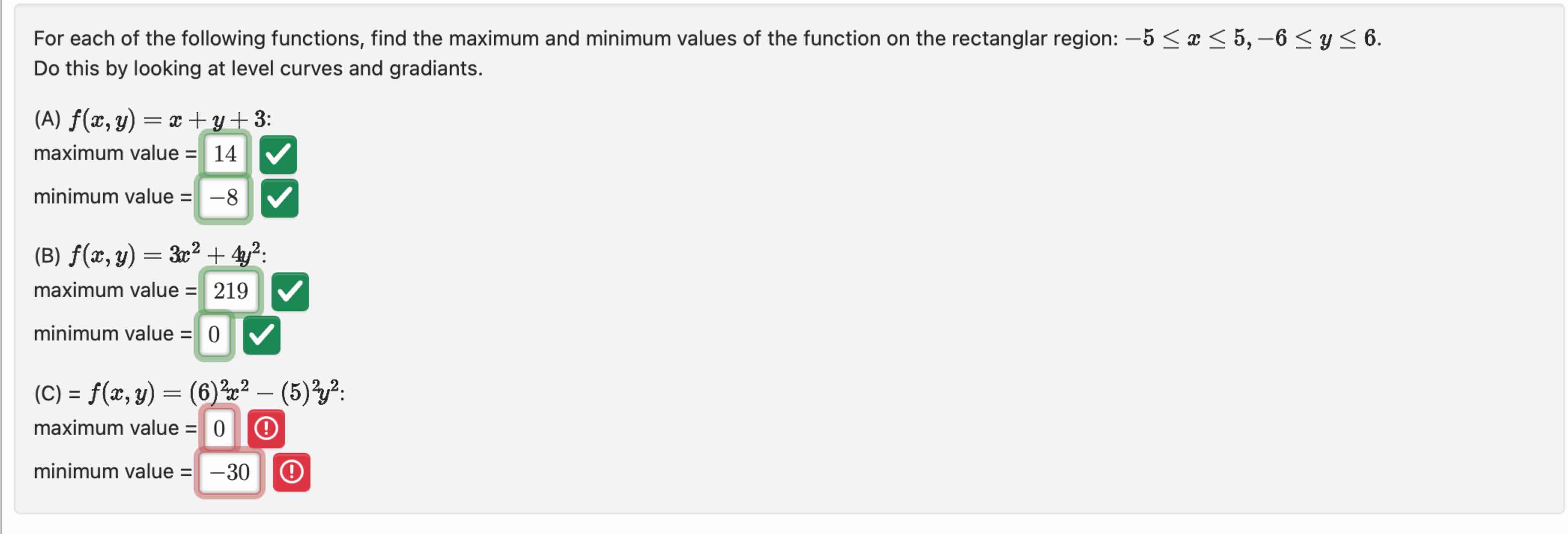 Solved For each of ﻿the following functions, find the | Chegg.com