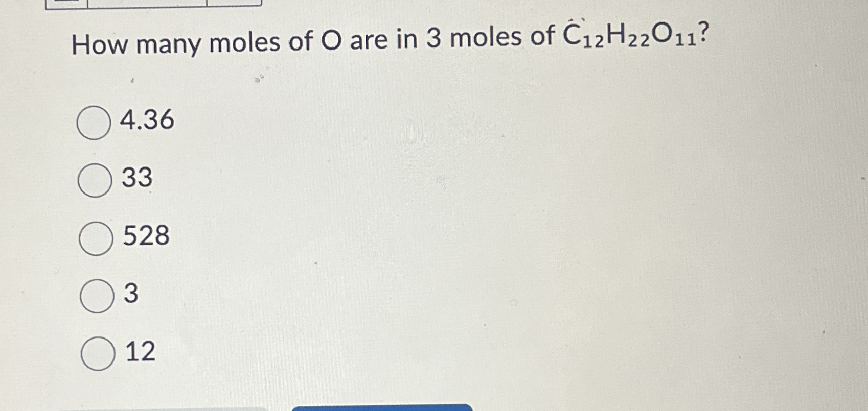 Solved How many moles of O are in 3 ﻿moles of | Chegg.com