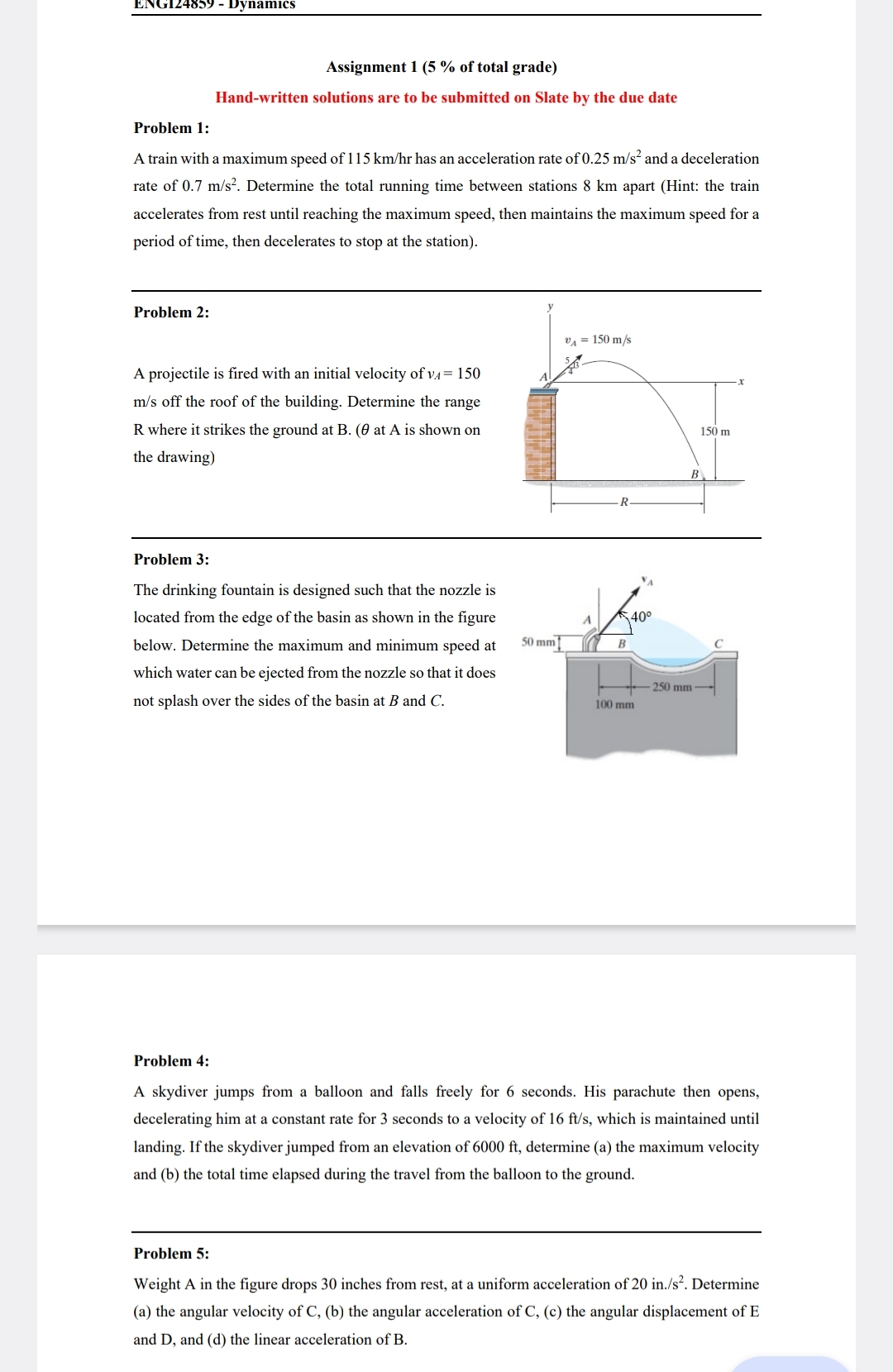Solved Assignment 1 (5% ﻿of total grade)Hand-written | Chegg.com
