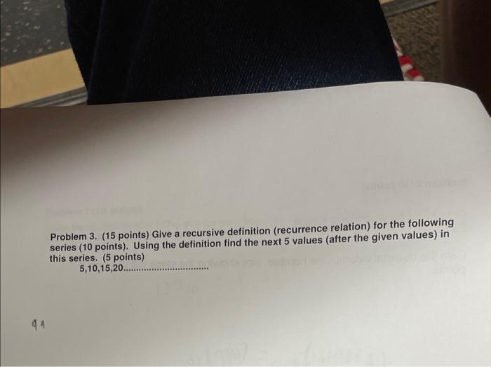 Solved Problem 3. (15 points) Give a recursive definition | Chegg.com