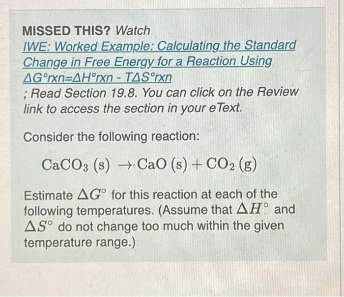 Solved MISSED THIS? Watch IWE: Worked Example: Calculating | Chegg.com