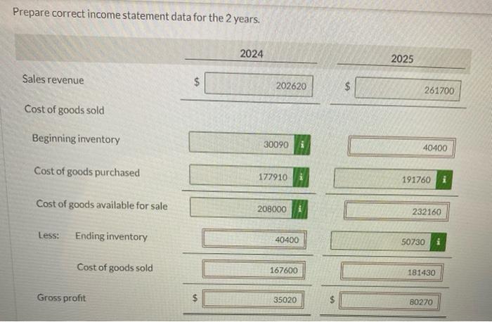 Solved Carla Vista Company reported these income statement | Chegg.com