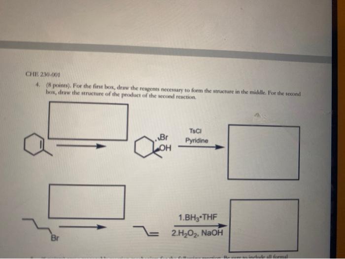 Solved CHE 210-001 4. (8 points). For the first bos, draw | Chegg.com