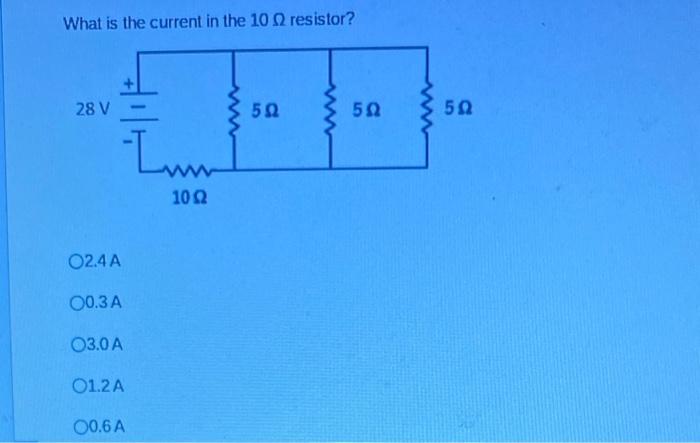 Solved What is the current in the 10Ω resistor? | Chegg.com